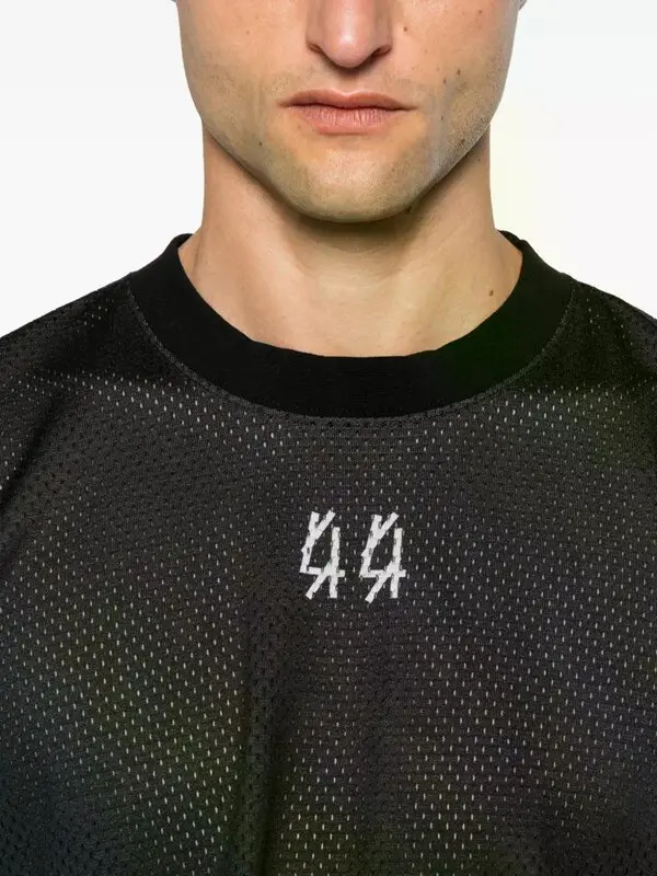 44 LABEL GROUP Embroidered-logo T-shirt - Black