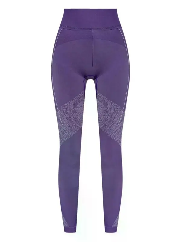 Adidas By Stella McCartney Seamless Snake-print Leggings - Purple
