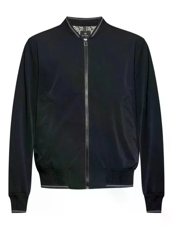 Paul Smith Zip-fastening Bomber Jacket With Logo Plaque