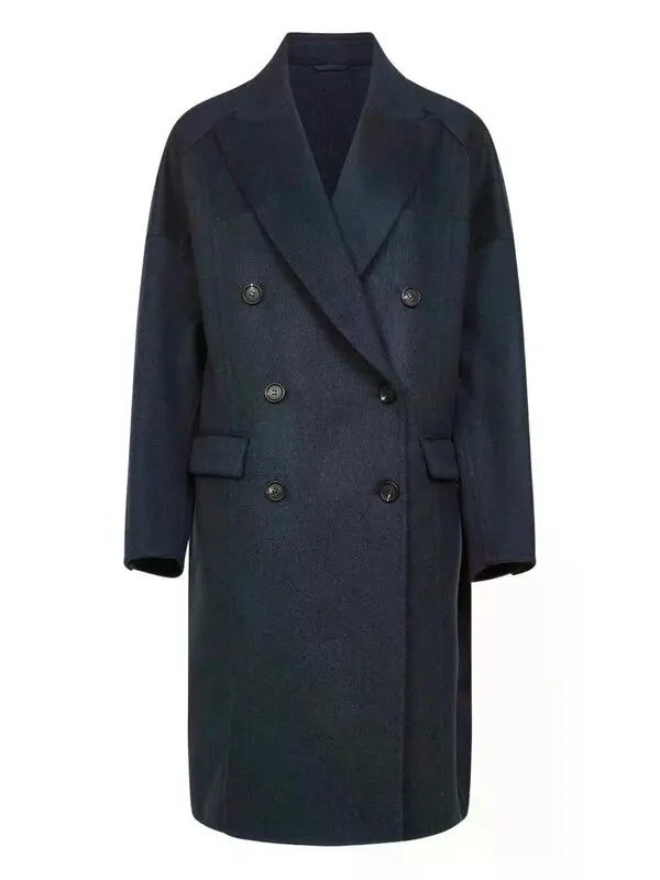 Brunello Cucinelli Double-breasted Long-sleeve Coat