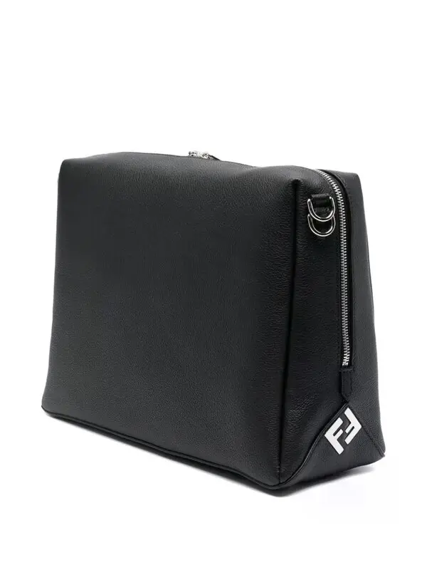 Fendi Large Palladium-logo Zip Shoulder Bag
