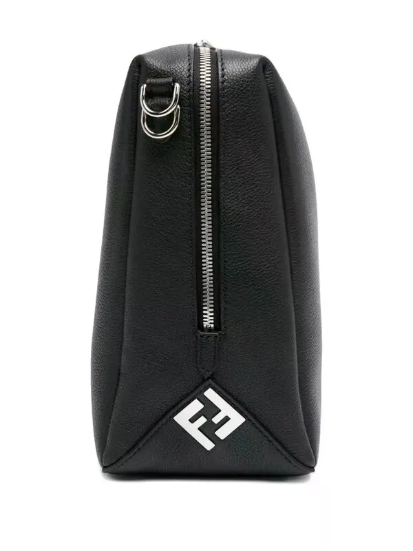 Fendi Large Palladium-logo Zip Shoulder Bag