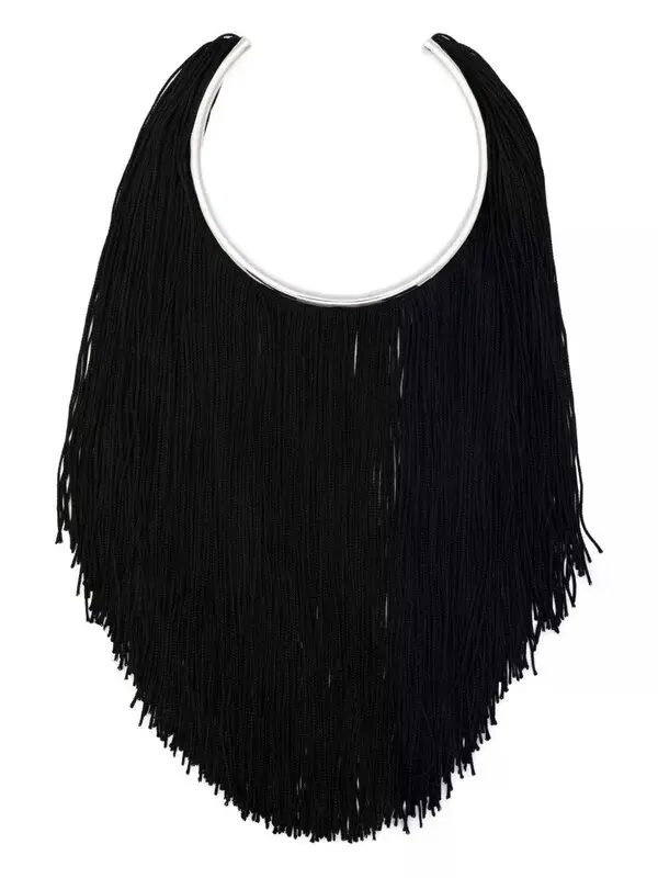 JIL SANDER Cord-fringe Necklace - Silver