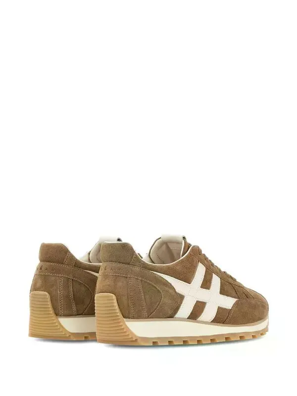Hogan H-detail Suede Sneakers - Brown