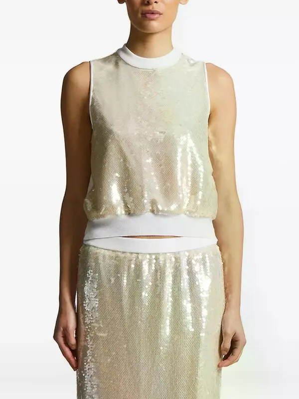 Peserico Sequin-embellished Sleeveless Top