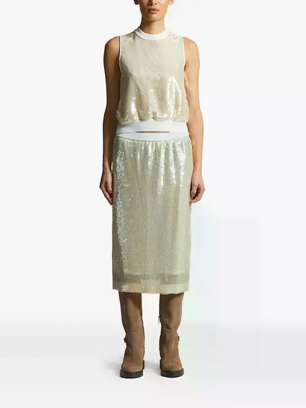 Peserico Sequin-embellished Sleeveless Top