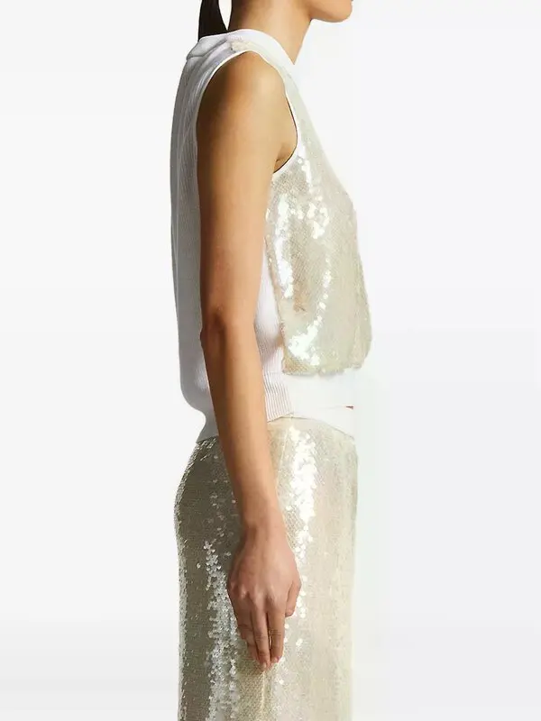 Peserico Sequin-embellished Sleeveless Top