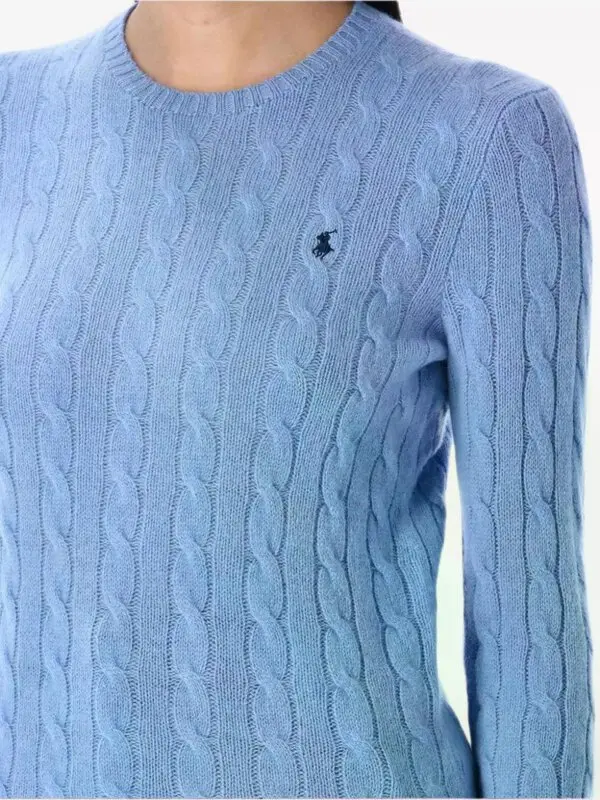 Polo Ralph Lauren Cable Knit Crew Neck Sweater - Blue