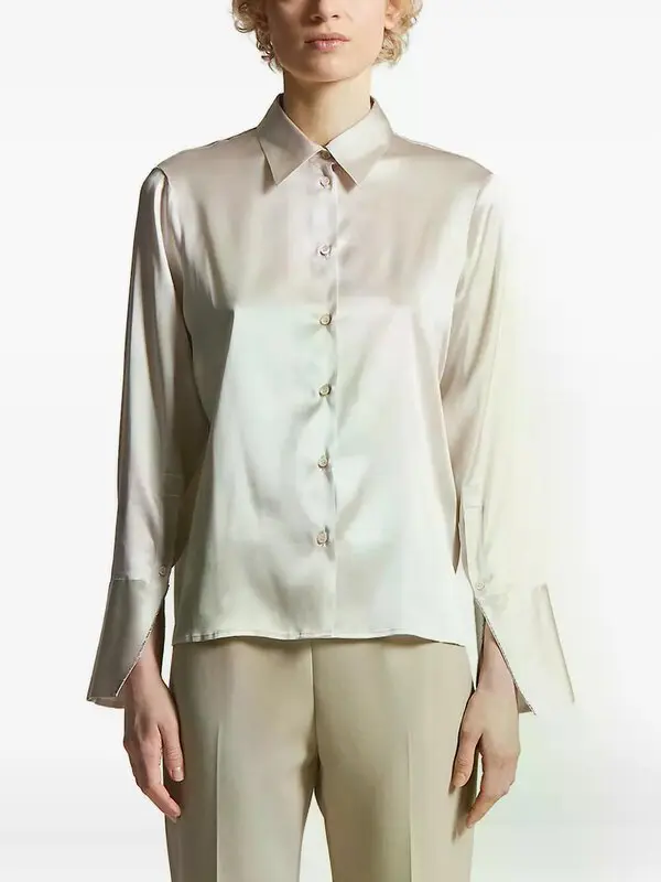 Peserico Satin Wide-cuff Shirt