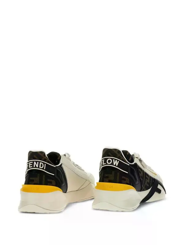 Fendi Flow Panelled Leather Sneakers