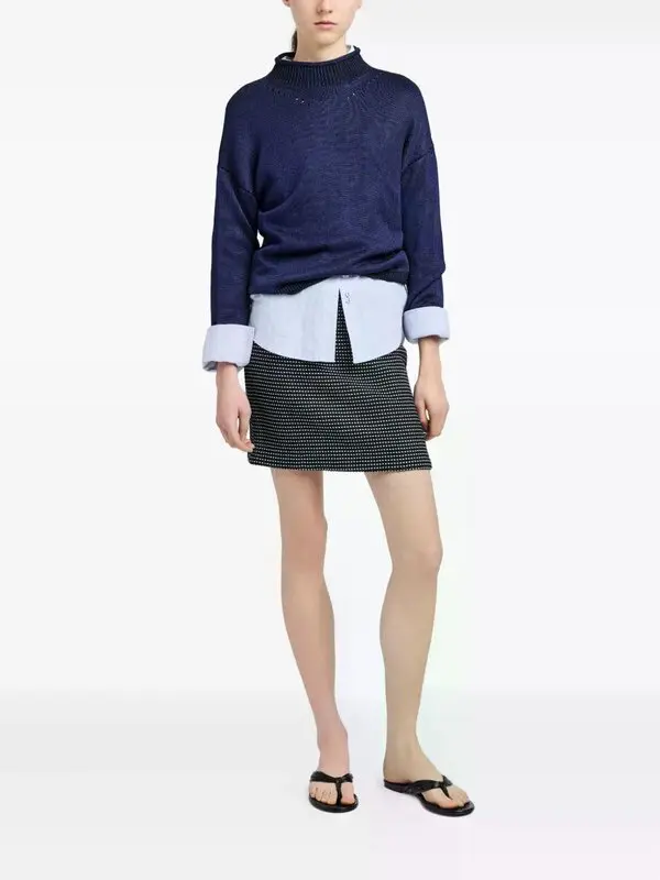 Proenza Schouler White Label Lawson Tweed Dot Mini Skirt - Black