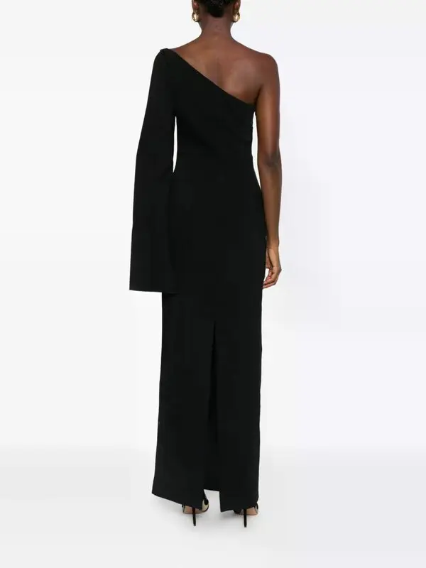 Solace London Alina One-shoulder Maxi Dress - Black