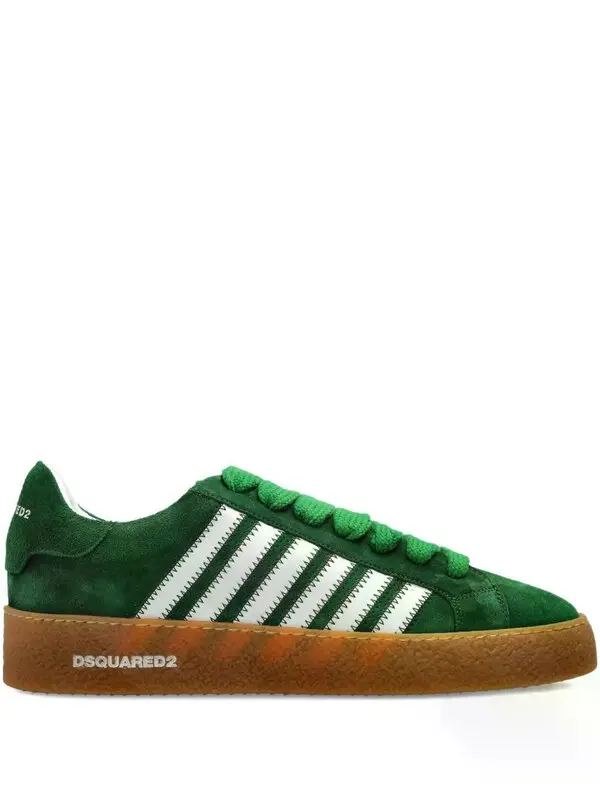 Dsquared2 Boxer Striped Suede Sneakers - Green