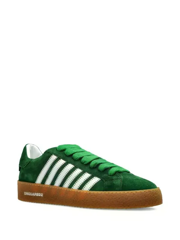 Dsquared2 Boxer Striped Suede Sneakers - Green