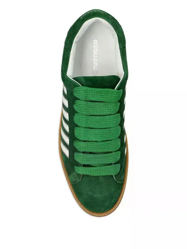 Dsquared2 Boxer Striped Suede Sneakers - Green