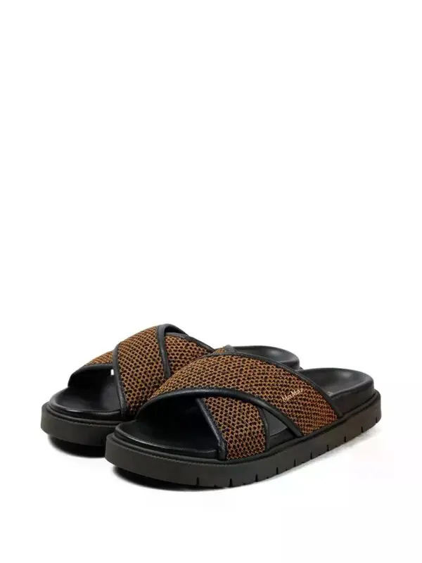Max Mara Cross-strap Flat Slides