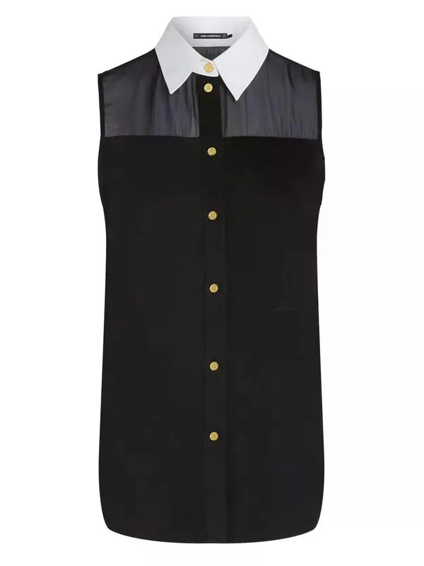 Karl Lagerfeld Poplin Collar Blouse