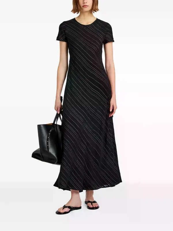 Proenza Schouler White Label Striped Maxi Dress - Black