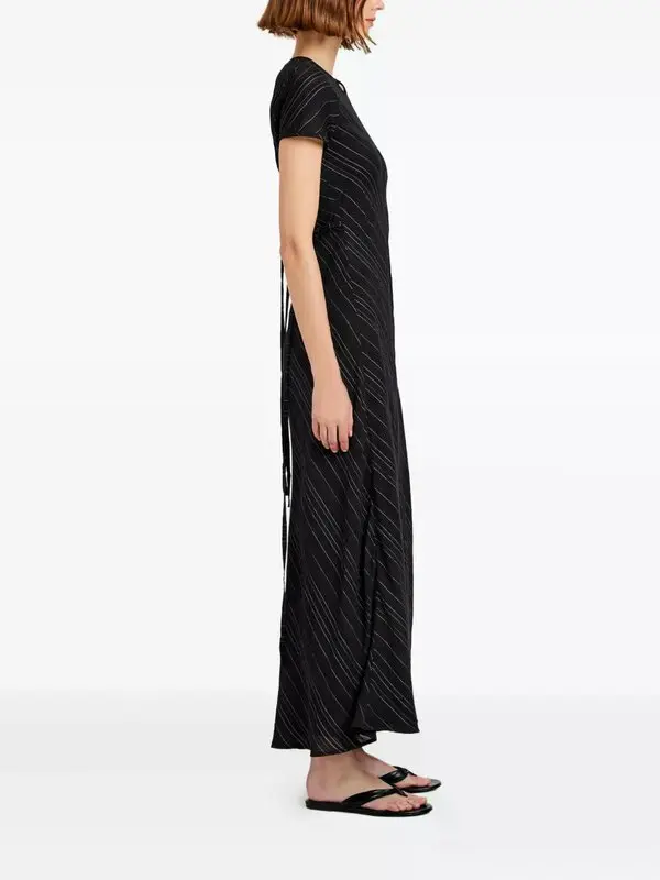 Proenza Schouler White Label Striped Maxi Dress - Black