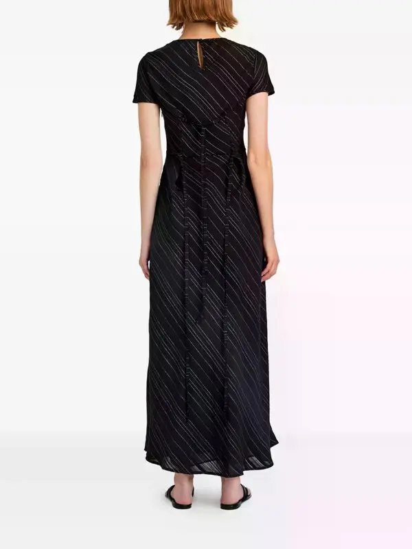 Proenza Schouler White Label Striped Maxi Dress - Black