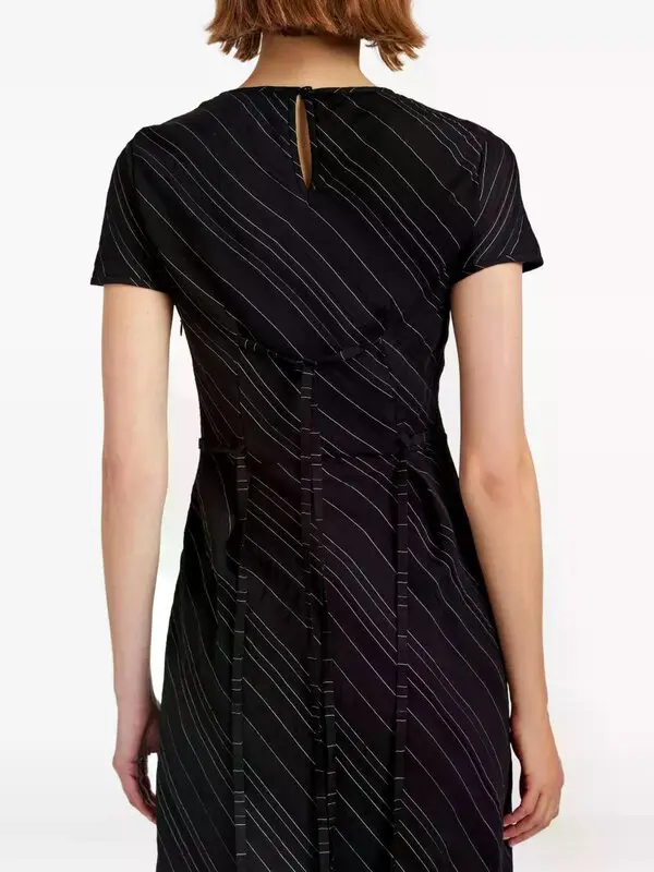 Proenza Schouler White Label Striped Maxi Dress - Black