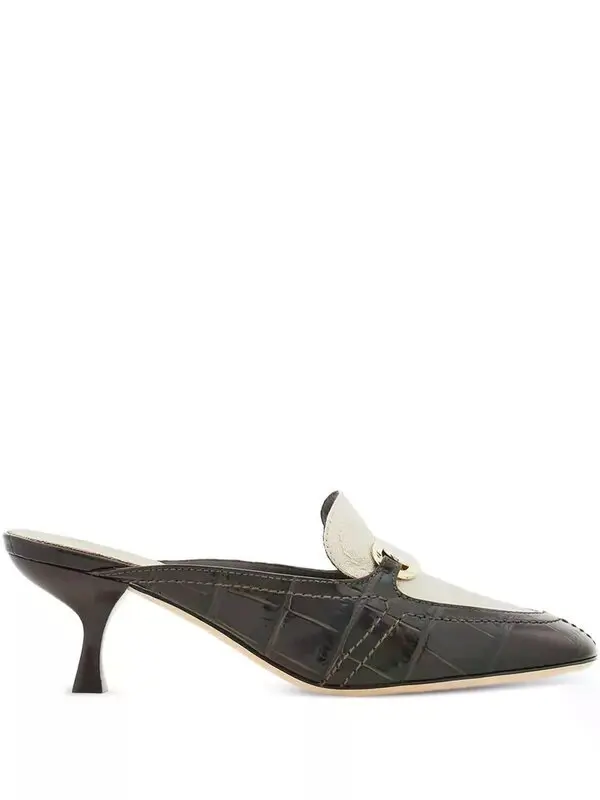 FERRAGAMO Crocodile-effect Mules