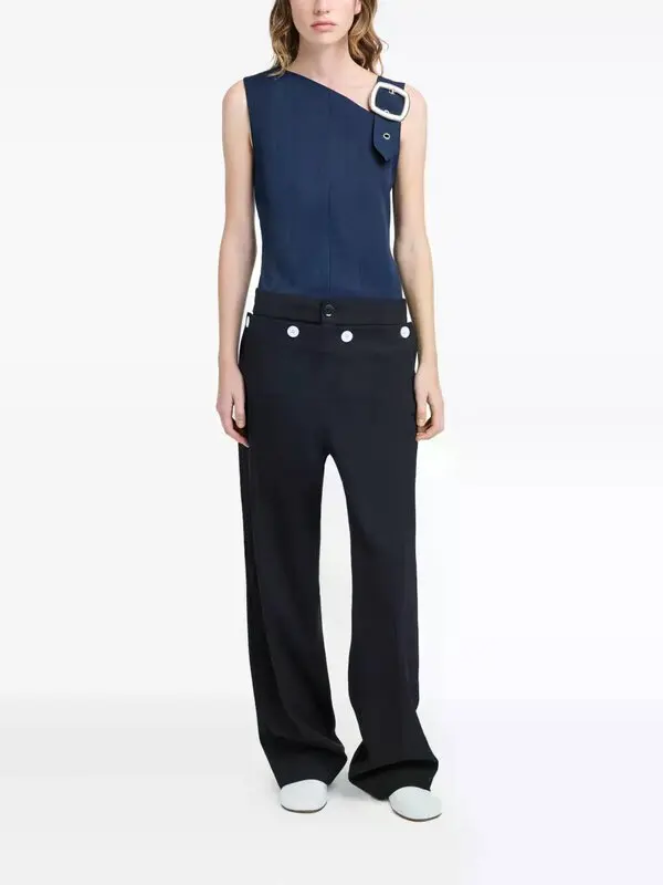 Proenza Schouler Asymmetric-neckline Buckle Top