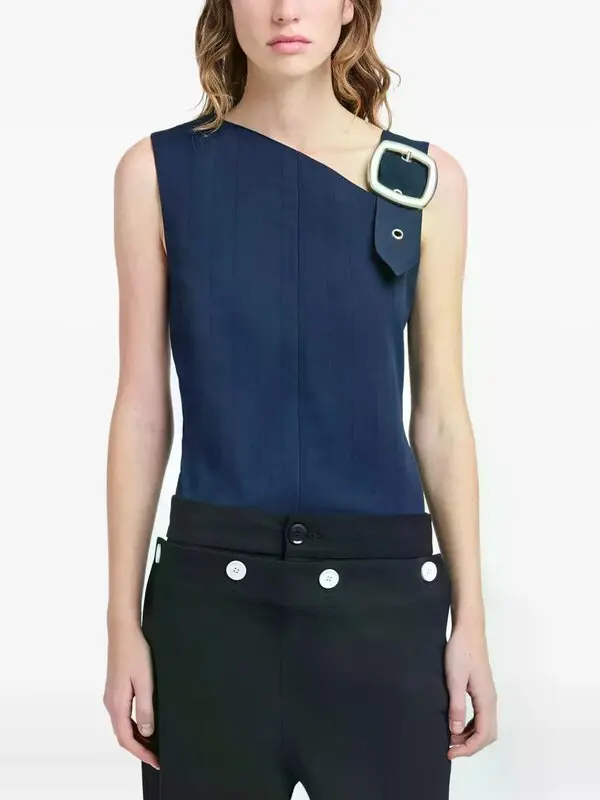 Proenza Schouler Asymmetric-neckline Buckle Top