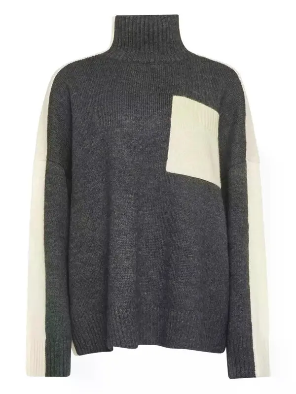 JW Anderson Paneled High-neck Sweater - Grey