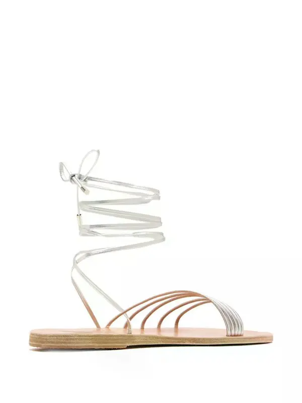ANCIENT GREEK SANDALS Ipoliti Leather Lace-up Flat Sandals
