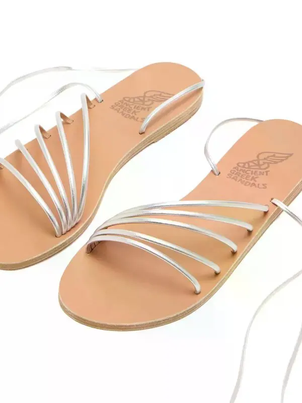 ANCIENT GREEK SANDALS Ipoliti Leather Lace-up Flat Sandals