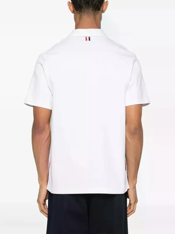 Thom Browne Rwb-trim Jersey Polo Shirt