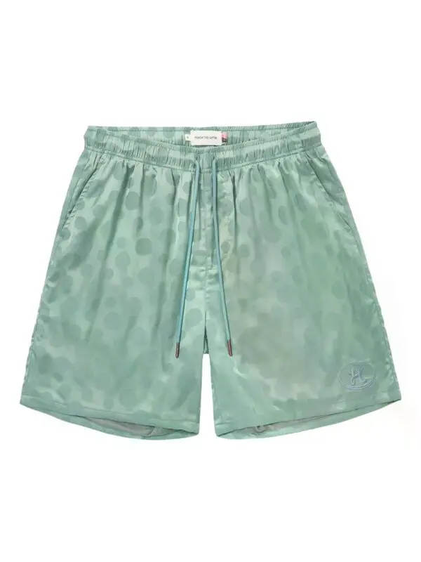HONOR THE GIFT Jacquard Polka Dot Shorts - Green