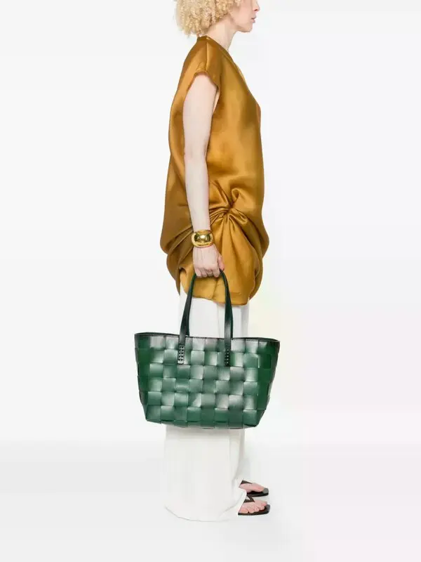 Dragon Diffusion Woven Leather Tote Bag