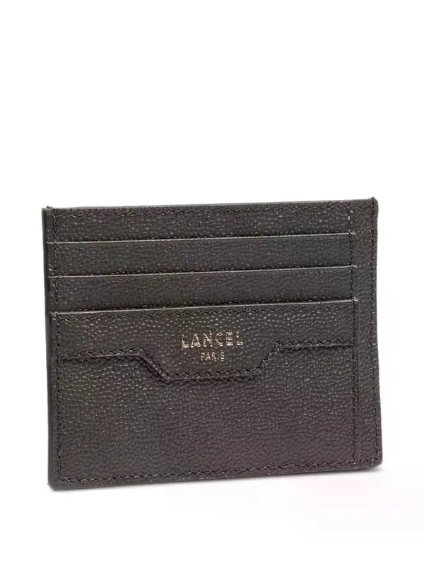LANCEL Leather Card Holder - Black