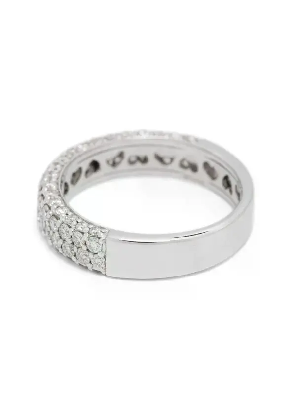 ROSEKEY 18k White Gold Pavé Diamond Ring