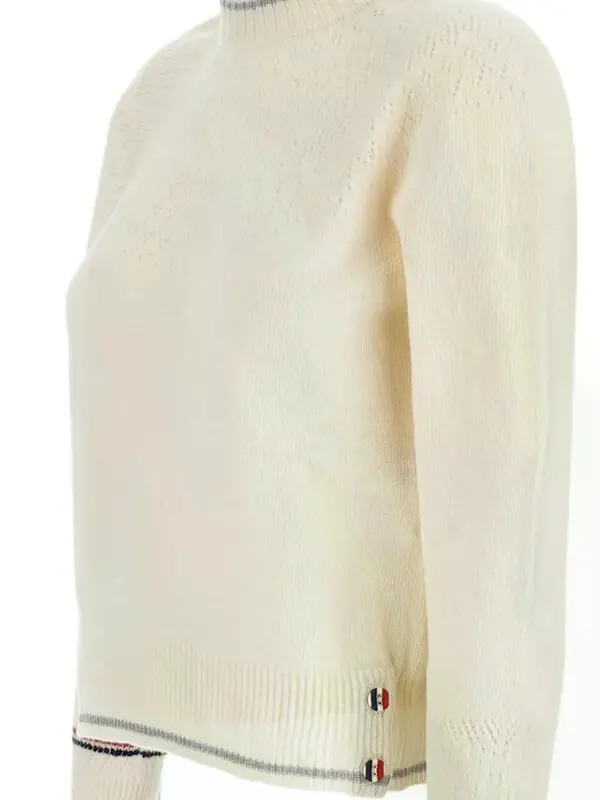 Thom Browne Fairisle Pointelle-knit Wool Sweater