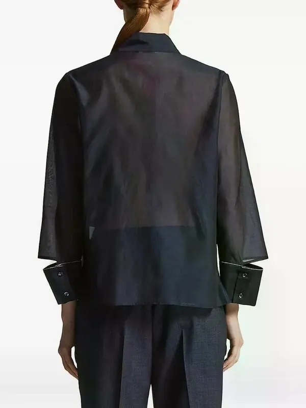 Peserico Sheer-paneled Collared Shirt
