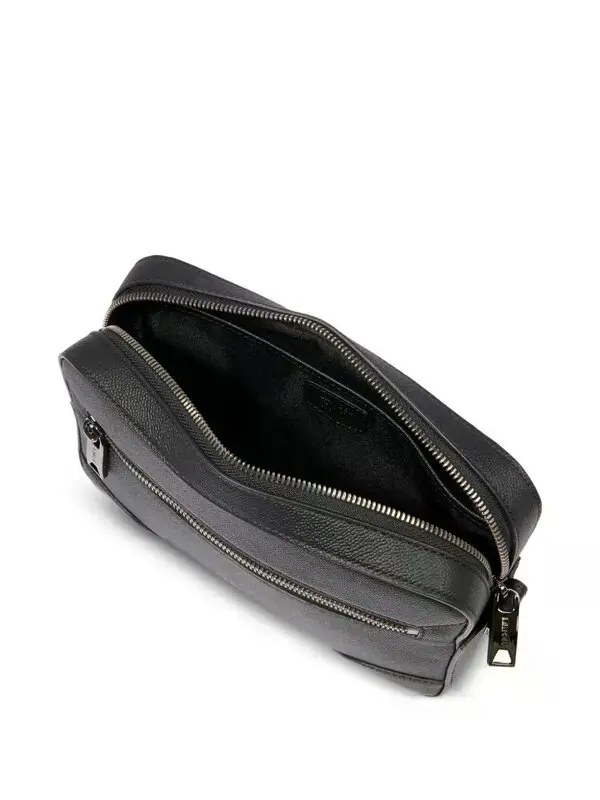 LANCEL Zip-fastening Leather Messenger Bag - Black