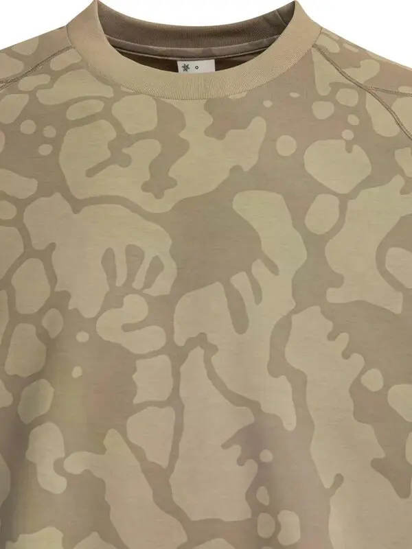 GOLDWIN Abstract-print Crew-neck Sweatshirt - Neutrals