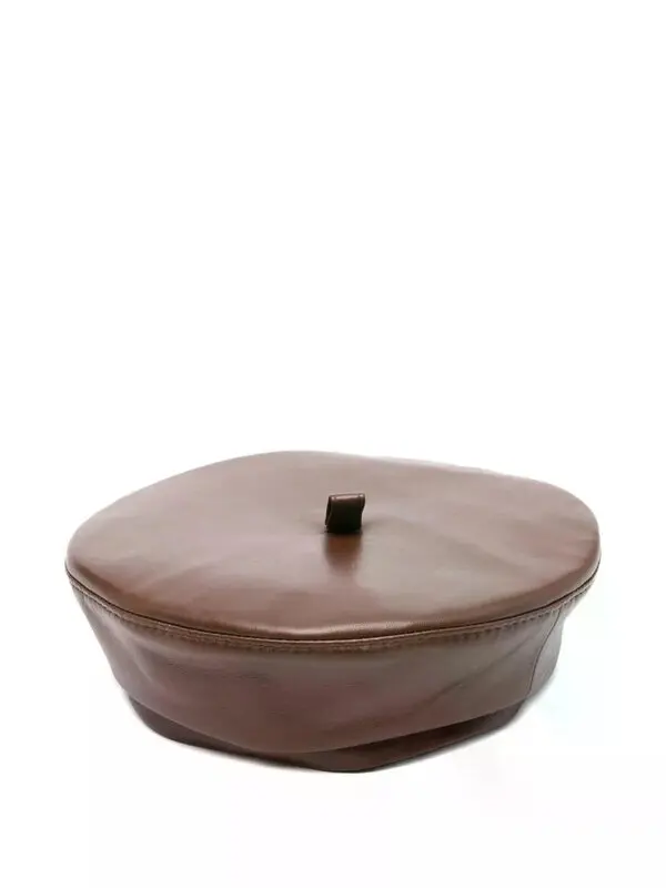 Ruslan Baginskiy Leather Beret - Brown