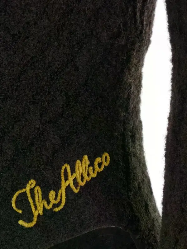 Attico Cable-knit Asymmetric Sweater - Brown