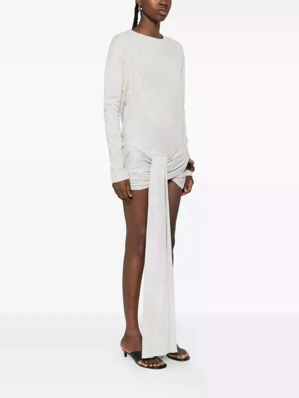 Gimaguas Ashley Tie-Front Mini Dress - Grey | Editorialist