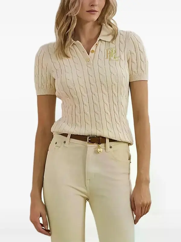 Ralph Lauren Cable-knit Polo Top