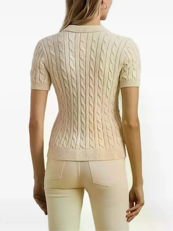 Ralph Lauren Cable-knit Polo Top