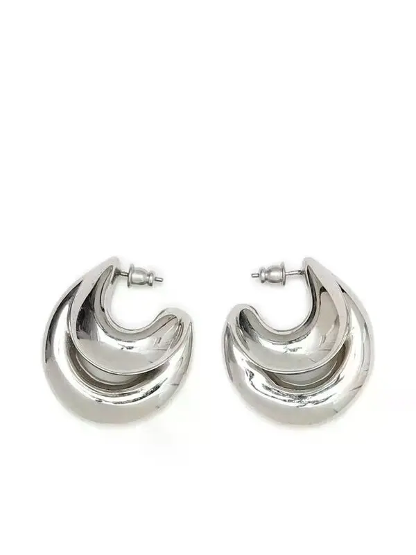 PANCONESI Double-hoop Earrings - Silver