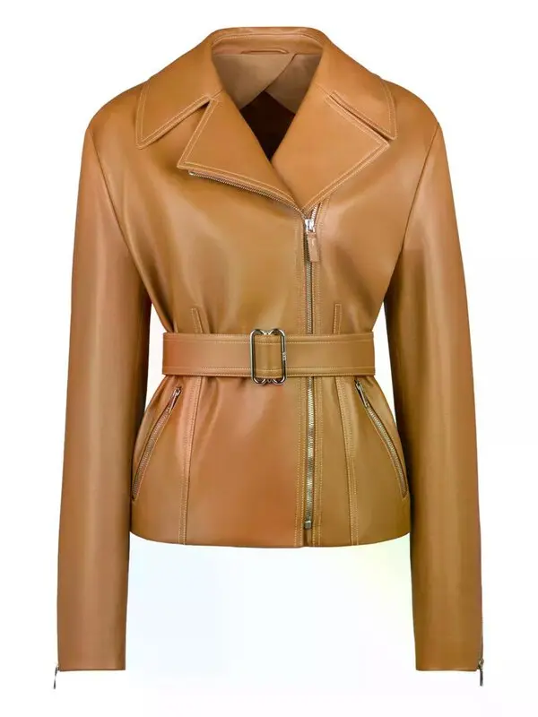 TOD'S Belted Leather Jacket