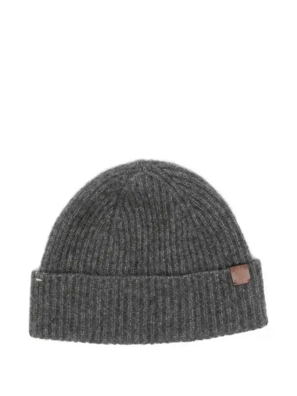 Eleventy Ribbed Knit Beanie - Grey