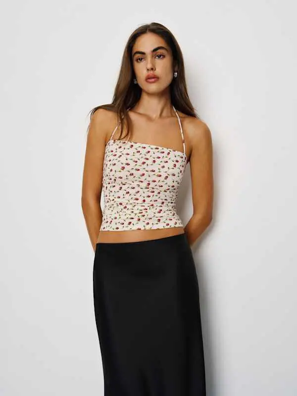 REFORMATION Joni Knit Top - Ivory