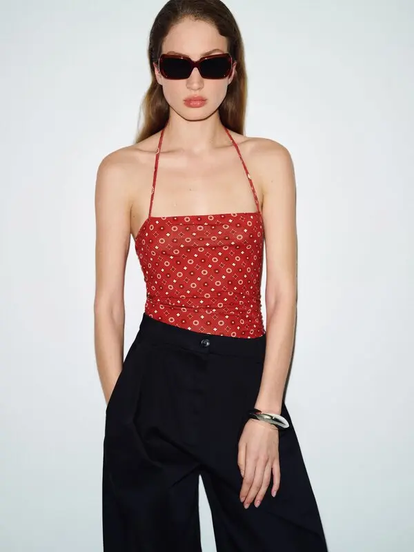 REFORMATION Joni Knit Top - Red